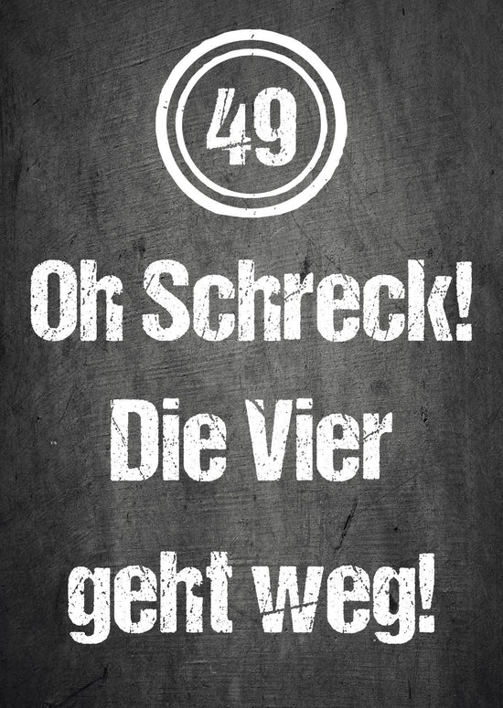 Einladung zum 50. Geburtstag: Oh Schreck! Die Vier geht weg ...